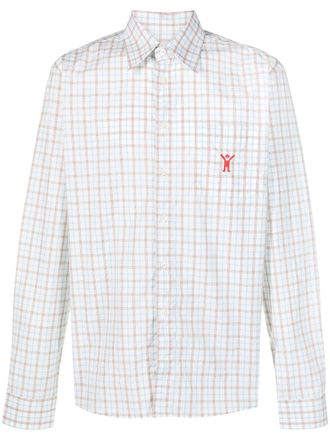 Walter Van Beirendonck chemise à carreaux - Bleu