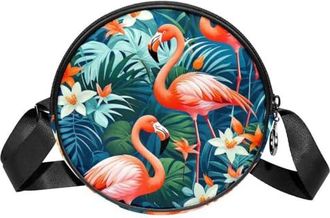 Generic Sac &agrave; bandouli&egrave;re Circle pour femme, petit sac &agrave; bandouli&egrave;re rose avec fermeture &eacute;clair, bretelles r&eacute;glables, sac &agrave; main rond d&eacute;contract&eacute; pour femmes 