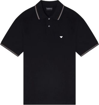 Emporio Armani Homme, Tops, Noir, Taille: XL Polo en coton