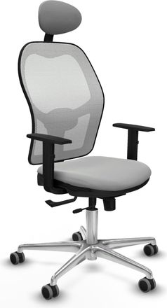 Piqueras y Crespo Computerstuhl mit 1D-Armen, h&ouml;henverstellbare Lendenwirbelst&uuml;tze und festes Kopfteil, ausgestattet mit Syncro/Traslack und injiziertem Schaumstoff, We