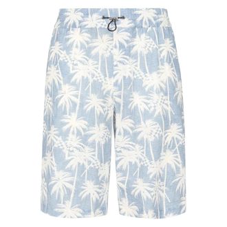 Philipp Plein Homme, Shorts, Bleu, Taille: M Printed Linen Bermuda Shorts