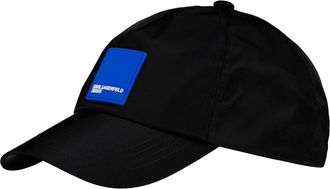 Karl Lagerfeld Womens Box Logo Nylon Baseball Cap, Schwarz, Einheitsgr&ouml;&szlig;e