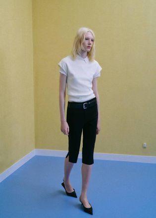 Mango Pull &agrave; manches courtes col chemin&eacute;e &eacute;cru - Femme - XXS - MANGO