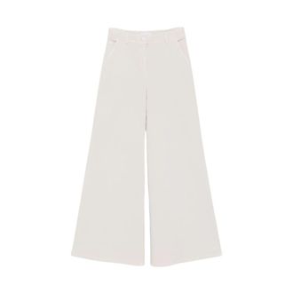 Via Masini 80 Weite Hose - - Trousers - Damen - Wei&szlig; - L