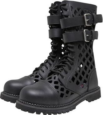 Brandit Phantom Grid Boots Unisexe Bottes de motard noir EU41 Cuir