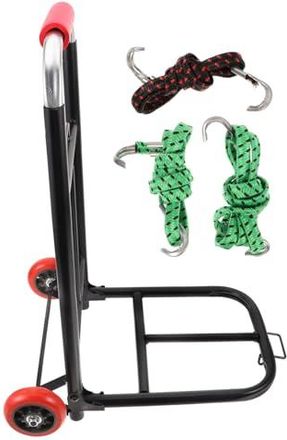 Aboofan Chariot Pliable Multifonctionnel avec Roulettes PU Trolley Léger et Compact pour Courses Bagages et Transport Facile Au Quotidien