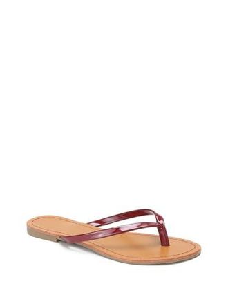 La Modeuse Tongs &agrave; bride vernie