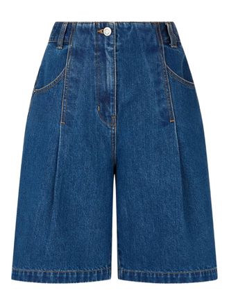 TOMBOY short en jean &agrave; pinces - Bleu