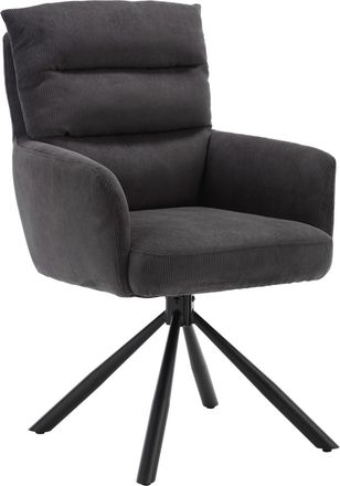 Boxxx Armlehnstuhl, Anthrazit, Schwarz, Textil, eckig, 58x94x67 cm, Stoffauswahl, Sitzfl&auml;che 180&deg; drehbar, automatische R&uuml;ckholfunktion, Esszimmer, St&uuml;hle, 