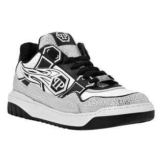 Philipp Plein Homme, Chaussures, Gris, Taille: 44 EU Moon Walker Low-Top Baskets