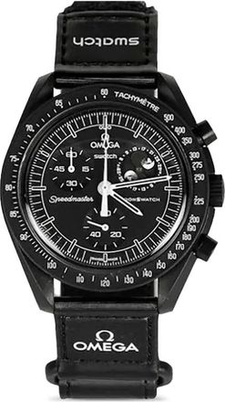 Omega x Swatch Mission to Moonphase montre Snoopy 42 mm - Noir