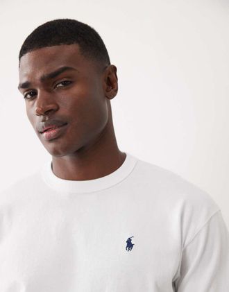 Polo Ralph Lauren Schweres T-Shirt in Wei&szlig; mit Pony-Logo