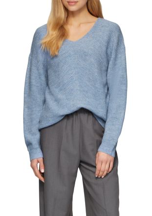 QS by s.Oliver Weicher Pullover mit Rippstruktur