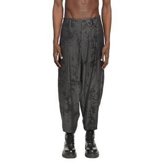 Yohji Yamamoto Jacquard Draped Trousers