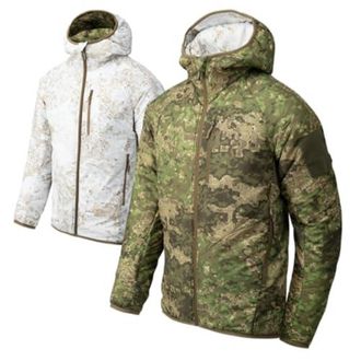 Helikon-Tex Veste &agrave; capuche r&eacute;versible Wolfhound - Windpack - Wildwood/Snowdrift, Pencott Wildwood / Pencott Snowdrift, L