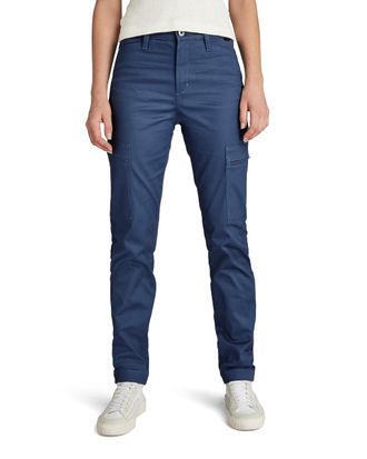 G-Star RAW Damen Slim Cargohose, Blau (rank Blue D23572-C072-868), 28W / 34L