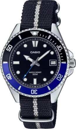 Casio Homme, Accessoires, Noir, Taille: ONE Size Montre Analogique en Acier Inoxydable avec Indicateur de Date