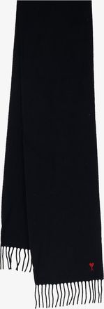 Ami Wool scarf with Ami de Coeur embroidery - AMI PARIS - gender_Man
