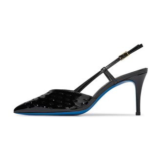 Loriblu Slingback in schwarzem Lack mit Cut-out-Details - - Shoes - Damen - Schwarzk - 38 EU