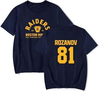 Generic Heated Rivalry Merch Rozanov 81 Print T-Shirt - T-shirt unisexe &agrave; col rond et manches courtes, style streetwear d&eacute;contract&eacute; pour les fans de s&eacute;ries TV