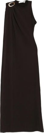 CHRISTOPHER ESBER robe drapée à détail danneau - Marron