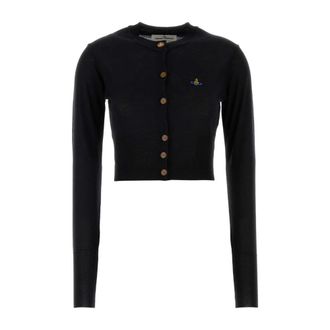 Vivienne Westwood Schwarze Wollstrickjacke - - Knitwear - Damen - Schwarzk - M