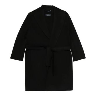 Max Mara Messi Wickelmantel mit Schalkragen - - Coats - Damen - Schwarzk - XS