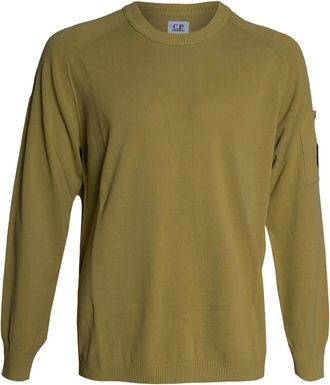 C.P. Company C.p. Company, Homme, Pulls, Jaune, Taille: XL Pull ras du cou en cr&ecirc;pe de coton