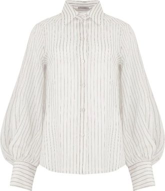 D.exterior Femme, Blouses et Chemises, Blanc, Taille: 38 FR camicie poliestere