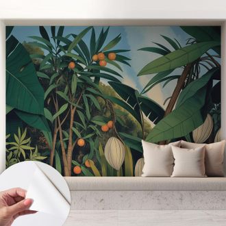 Tulup Carta Da Parati Autoadesiva - Fotomurale Adesivo - Design Elegante - Stile Moderno - Giungla Tropicale 208x146 Cm