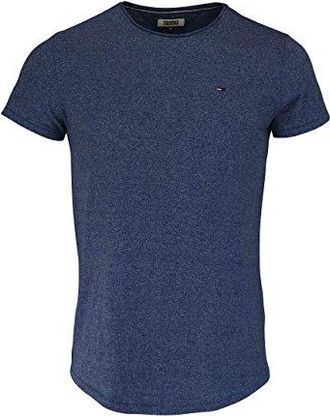 Tommy Jeans Homme Basic Knit Pull Manches Courtes coupe droite Noir (BLACK IRIS) X-Large