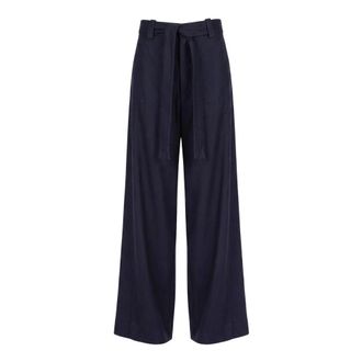 Alysi Femme, Pantalons, Bleu, Taille: 38 FR Pantalon Large M&eacute;lang&eacute;