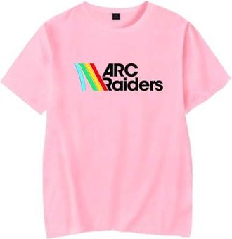 Generic Arc Raiders 2025 Merch T-shirt unisexe décontracté col rond à manches courtes, rose, XXS