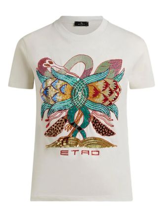 Etro t-shirt à fleurs - Blanc