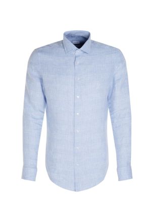 Seidensticker Herren Business-Hemd - Shaped Fit - Soft - Kent-Kragen - Langarm - 100% Leinen