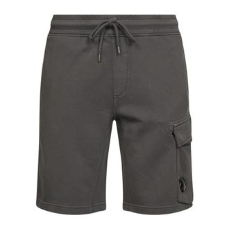 C.P. Company Cargo-Shorts aus diagonalem Baumwollfleece - - Shorts - Herren - Grau - XL