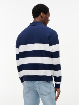 Tommy Hilfiger Sweatshirt NAUTICAL BLOCK STRIPE 1/4 ZIP mit Streifen, Mock Neck und Quarter-Zip