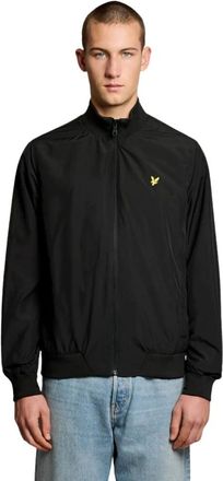 Lyle & Scott Homme, Vestes, Noir, Taille: S Veste l&eacute;g&egrave;re &agrave; col chemin&eacute;e