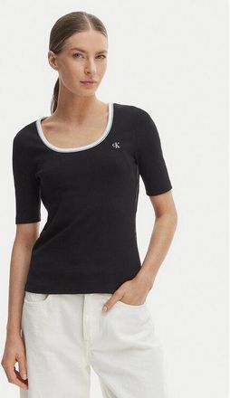 Calvin Klein Jeans T-Shirt LV047F247G Schwarz Slim Fit