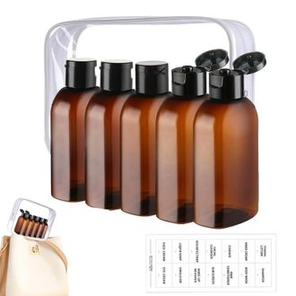 Generic Reisegröße Flaschen - 100 ml nachfüllbare Reisebehälter, transparent, kleine tragbare Flüssigkeitsflaschen, Mini-Toilettenflaschen für Partys, Plei Re