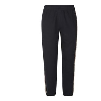 Burberry Homme, Pantalons, Bleu, Taille: XL Pantalon de jogging en coton &agrave; carreaux
