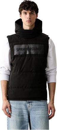Sprayground Sprayground, Homme, Vestes, Noir, Taille: M Gilet matelass&eacute; &agrave; capuche