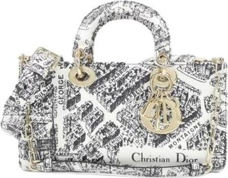 Dior Pre-owned Plan DE Paris Lady D-Joy Leather Handbag - Femme - Pre-owned - Blanc - Taille: ONE Size