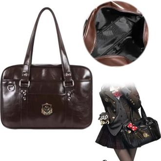 Generic Sac à bandoulière en cuir PU Sacs sous les bras de couleur unie pour les filles (marron)