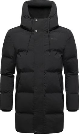 Stone Harbor Herren lange Steppjacke Wintermantel mit magnetischem Verschluss Darianoo XX Black Gr. 3XL