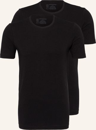 Schiesser 2er-Pack T-Shirts 95/5 schwarz