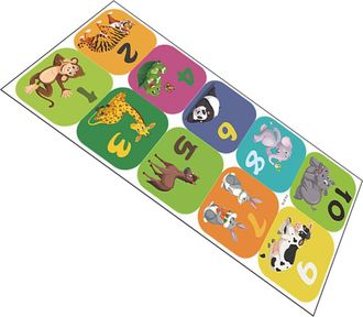 BESPORTBLE Zahlen Spiel Bodenaufkleber Pvc Mit Tiermotiven Selbstklebend Rutschfest F&uuml;r Kindergarten Kinderzimmer Schlafzimmer Langlebige Dekorative Bodenaufkleb