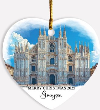 Generic Mail&auml;nder Dom Weihnachtsdeko Mit Schnur Weihnachtsbaum Deko Keramik Weihnachtsbaumschmuck