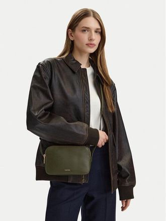 Calvin Klein Handtasche Foil Logo Elongated Camera Bag LV04F3276G Gr&uuml;n