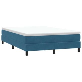 vidaXL Boxspringbett ohne Matratze Dunkelblau 160x210 cm Samt vidaXL